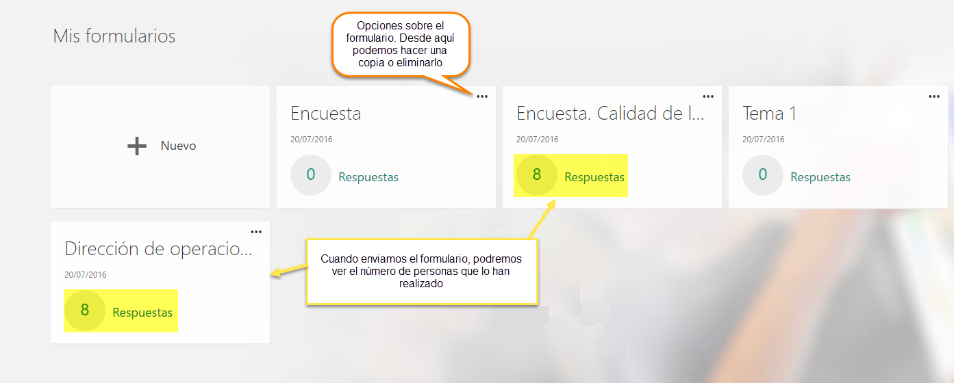 Encuestas rápidas: Office Forms